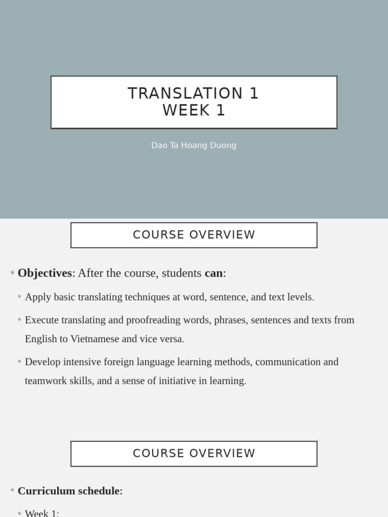 Slide Week 1 Pdf Dictionary Translations
