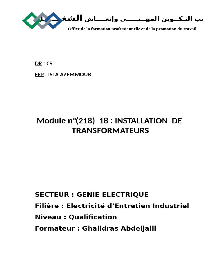 Installation Pratique Des Transformateurs | PDF | Transformateur électrique | Champ magnétique