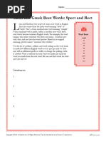Curriculum Root Word Spect | PDF