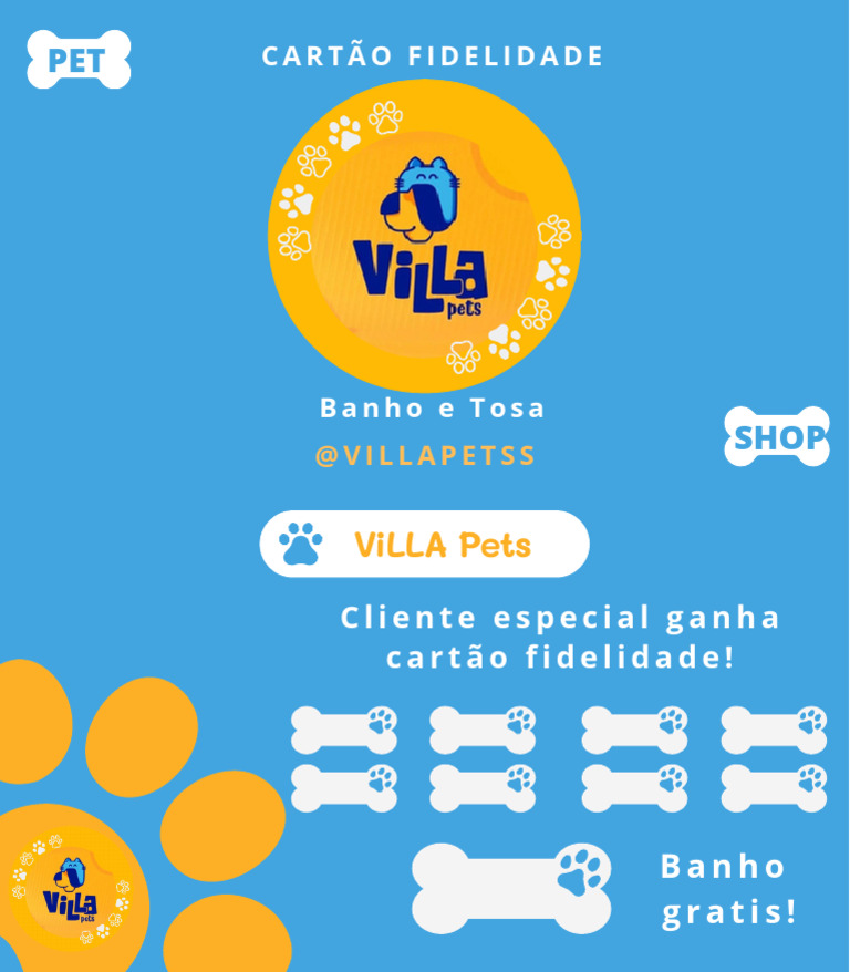Villa Pets - Cartão de Fidelidade | PDF
