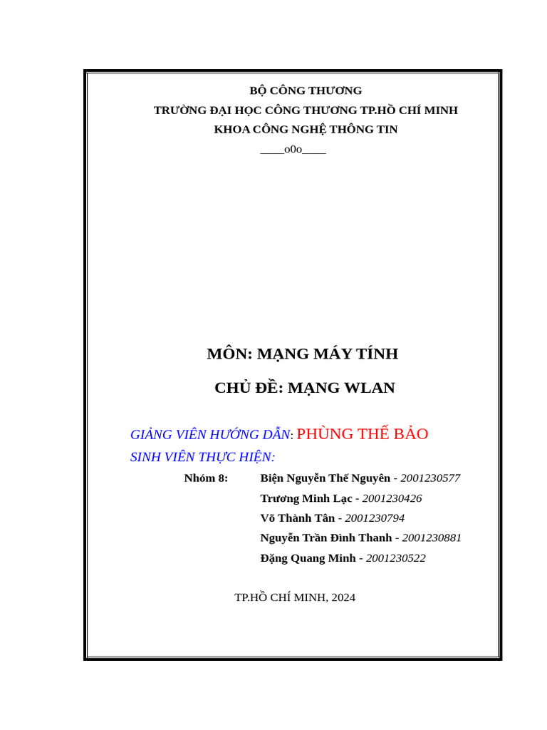 Tiểu Luận Mmt | PDF