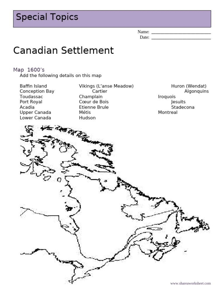 Canadian 1 Communities 1600 Map | PDF