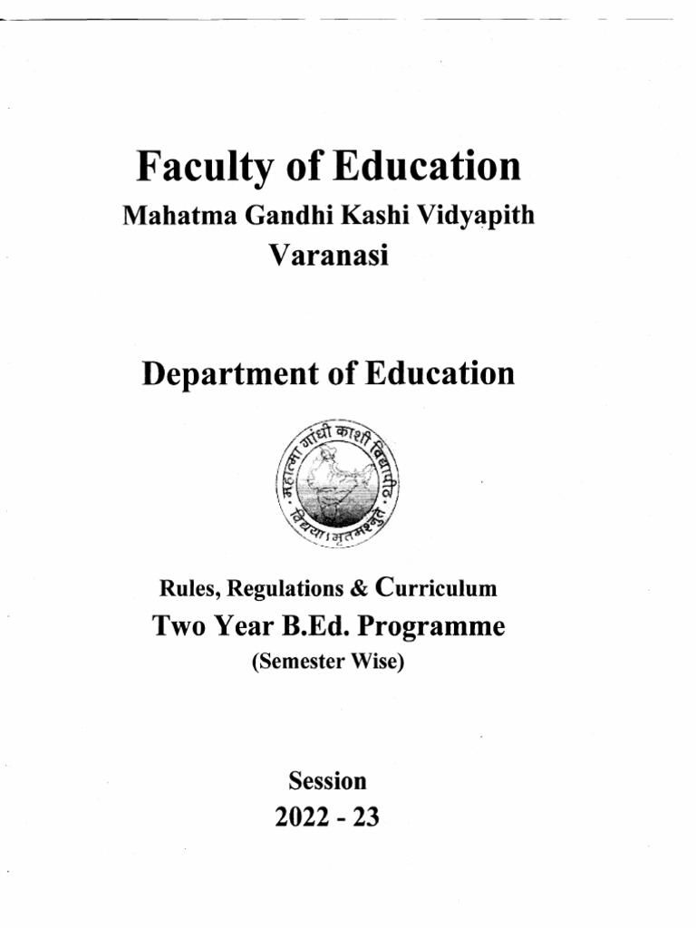 B.ed. Syllabus 2022-23 | PDF