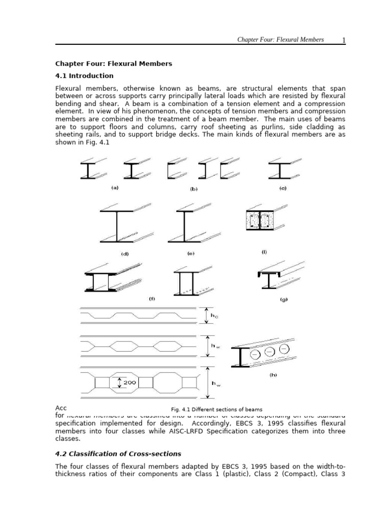 Cha-4 Fletural Member | PDF | Buckling | Beam (Structure)