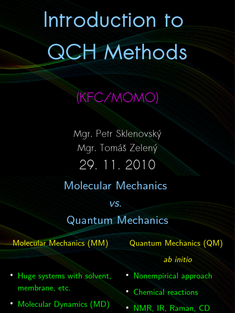qch_intro | PDF | Hartree–Fock Method | Density Functional Theory