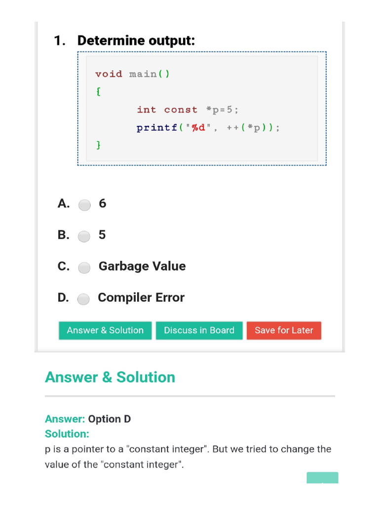 C Simple Program Solve | PDF