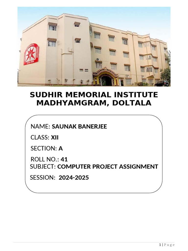 Computer_Project_HY11_SMI_2023 | PDF | User (Computing) | Password