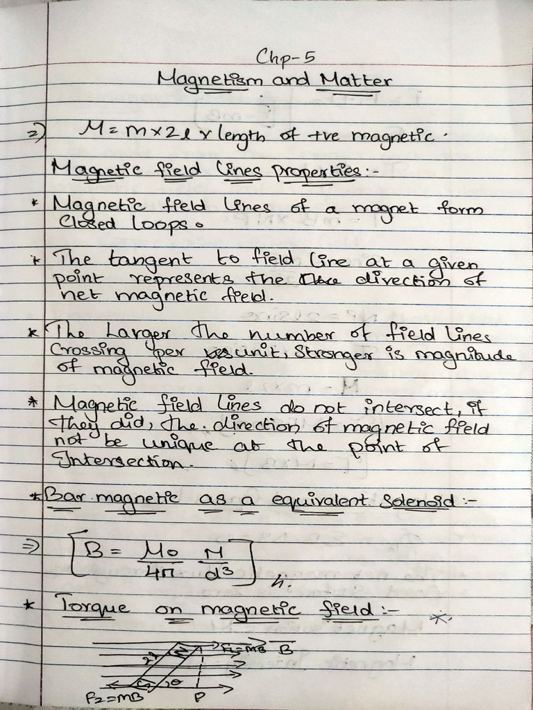 Magnetic Field Lines and Properties | PDF