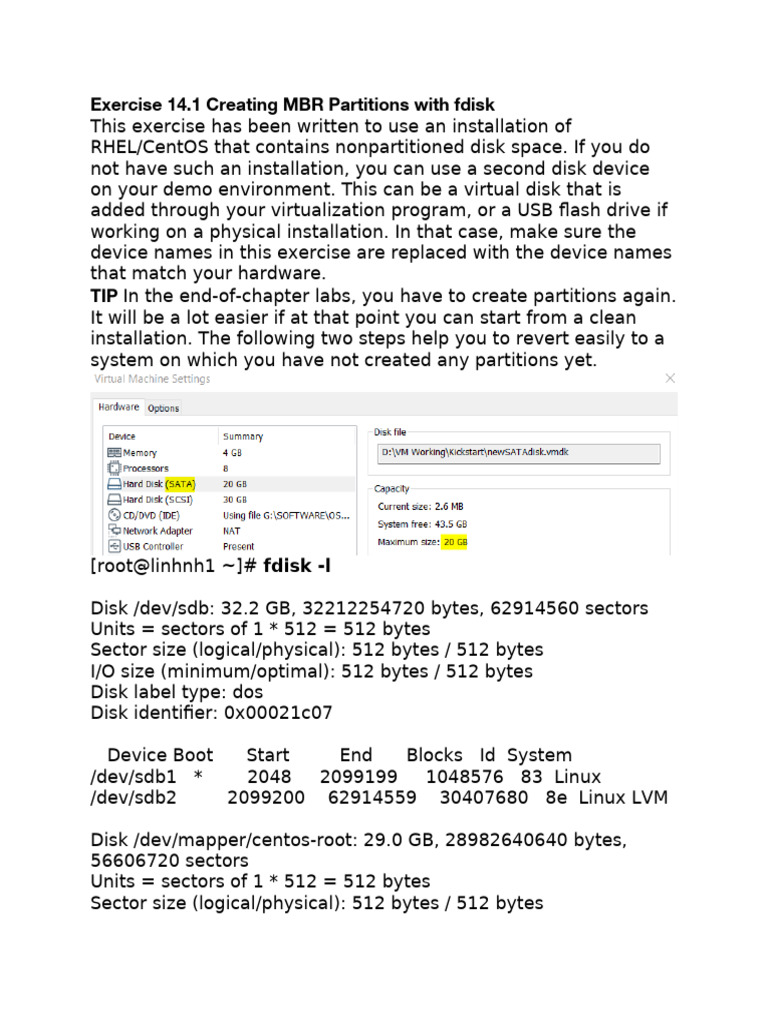 LAB 14 - Managing Partitions | PDF | Computer Engineering | Computer Data Storage