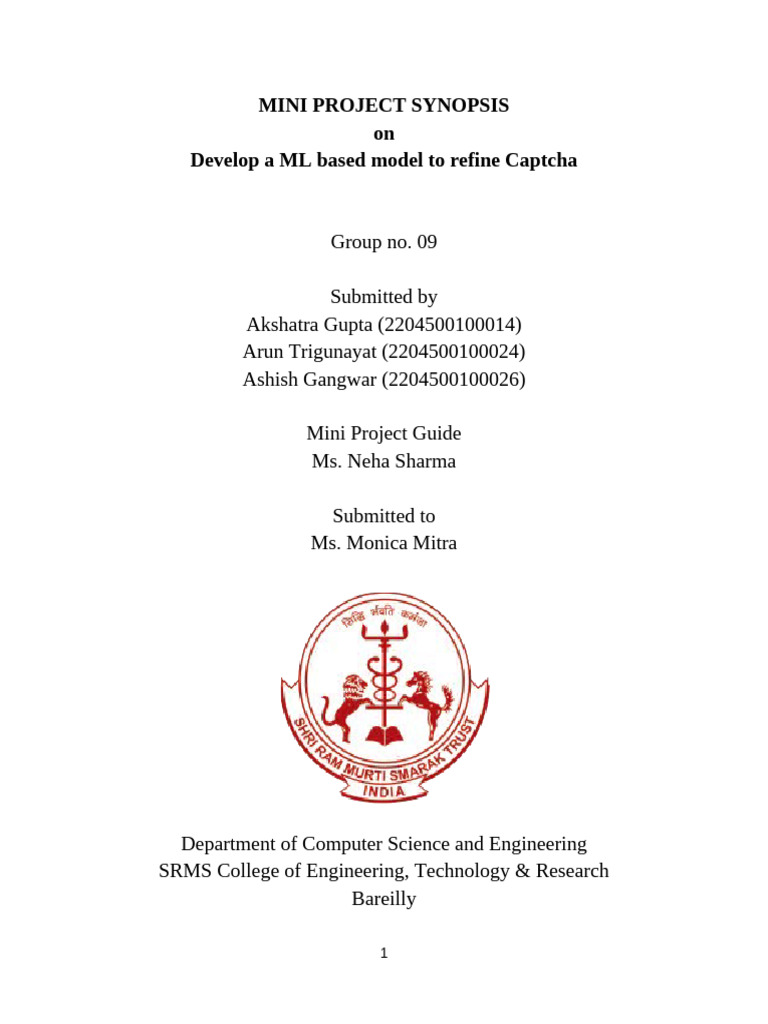 Synopsis 2 | PDF | Machine Learning | Computer Security