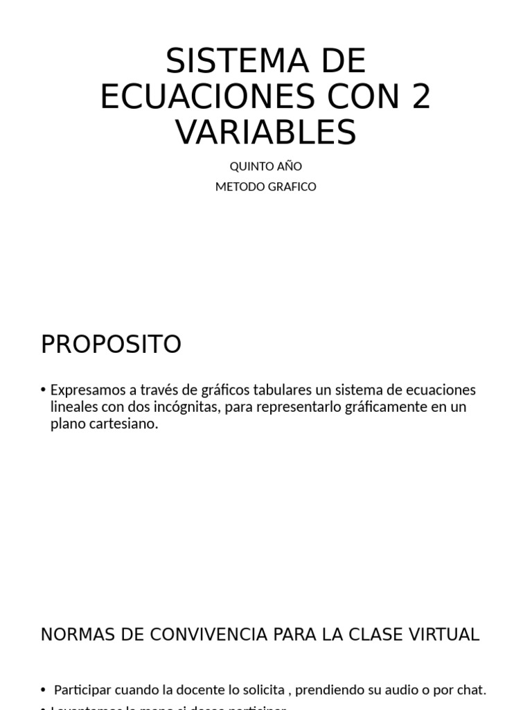 SISTEMA DE ECUACIONES CON 2 VARIABLES | PDF