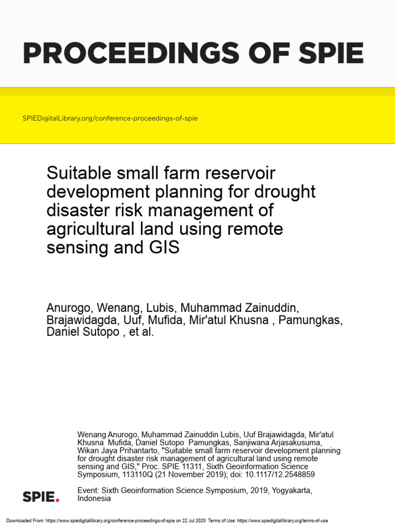 Suitable_small_farm_reservoir_developmen | PDF | Map | Surveying