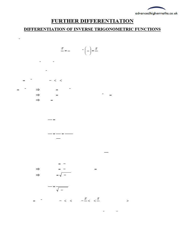 Further Differention 1 | PDF | Tangent | Calculus