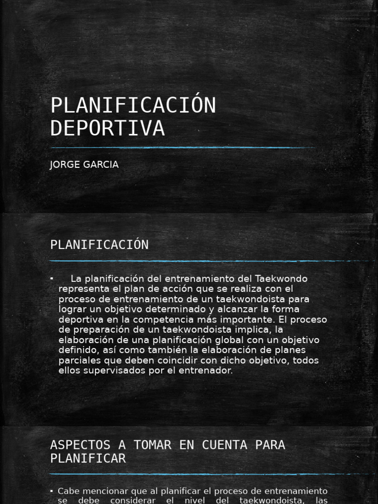 Planificacion Deportiva | PDF | Planificación