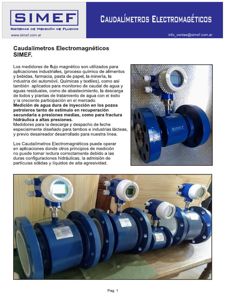 Caudalimetros Electromagneticos SIMAG MAX | PDF