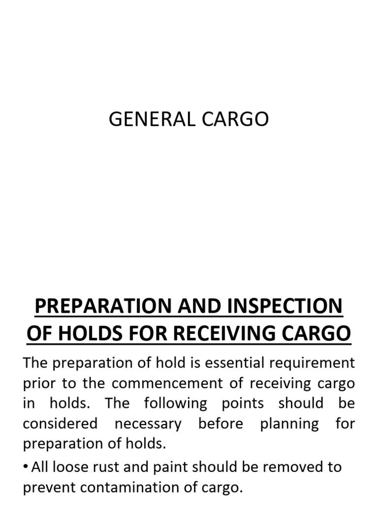 Cargo Hold Preparation & Inspection Guide | PDF | Cargo | Ships