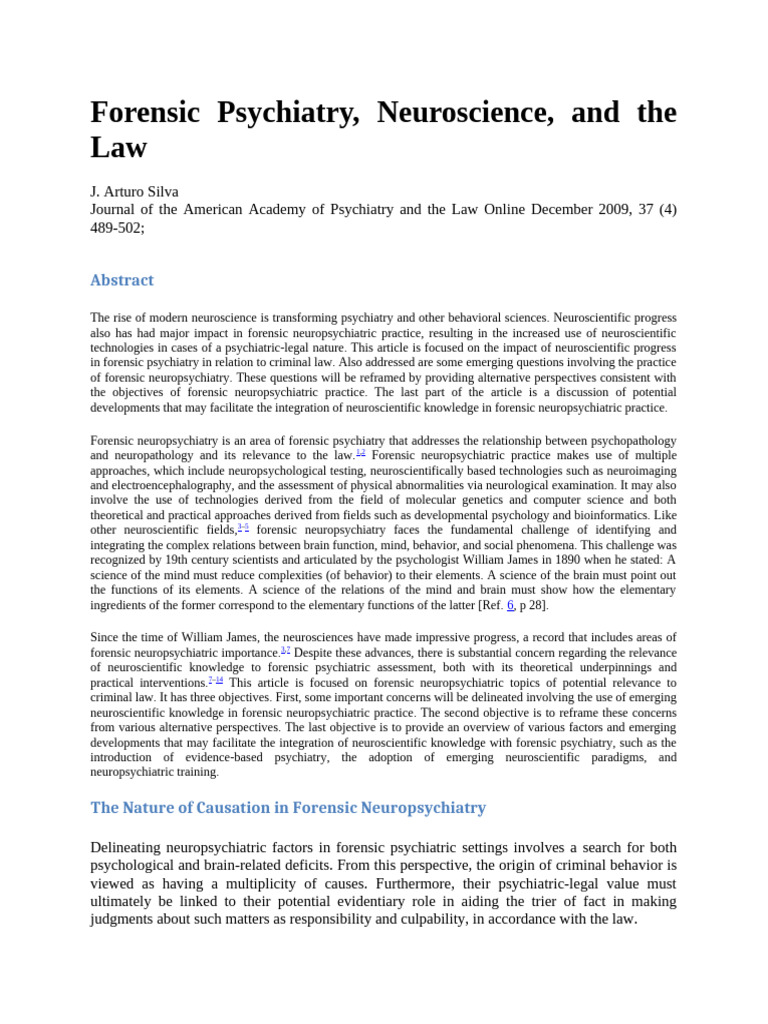 Forensic Psychiatry, Neuroscience and The Law | PDF | Psychopathy | Empathy