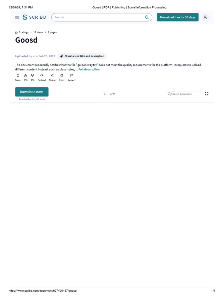 Goosd - PDF - Publishing - Social Information Processing | PDF | Scribd | Publishing