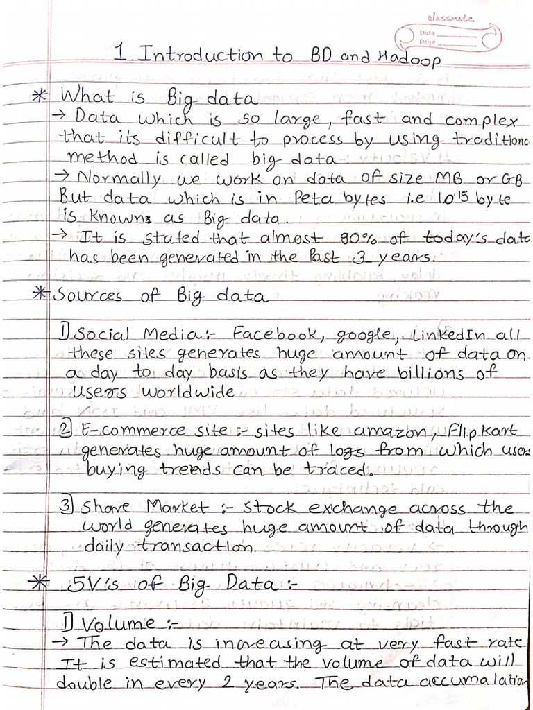 BDA NOTES (1-6) | PDF | Information Retrieval | Big Data