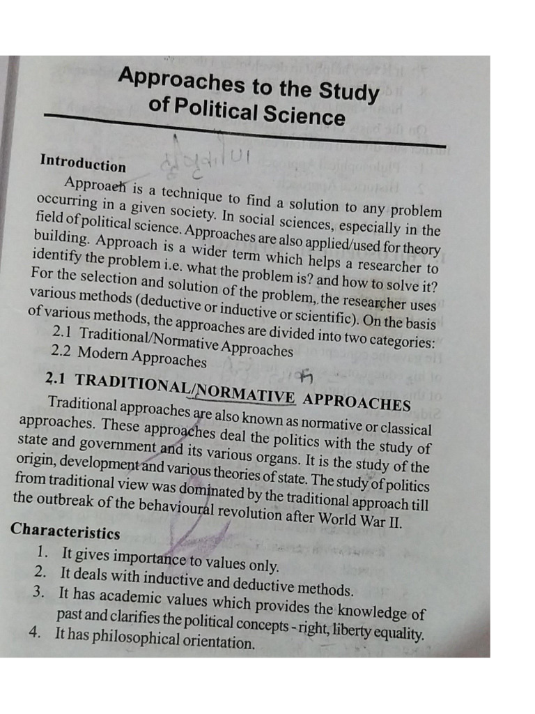 Political Science Notes 1 | PDF