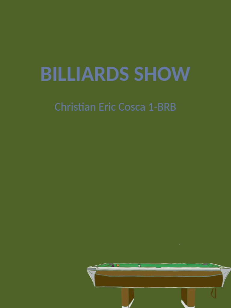 Billiards Show Highlights and Performance | PDF