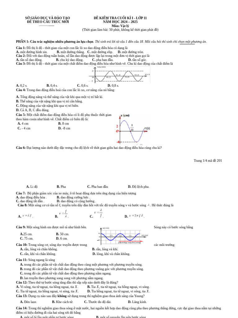 Đề 1-Ktra Cuối Kì 1 | PDF