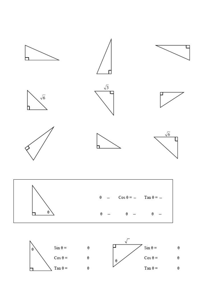 PC Unit 5.1 Right Triangle Trig Review - Ws | PDF | Triangle ...