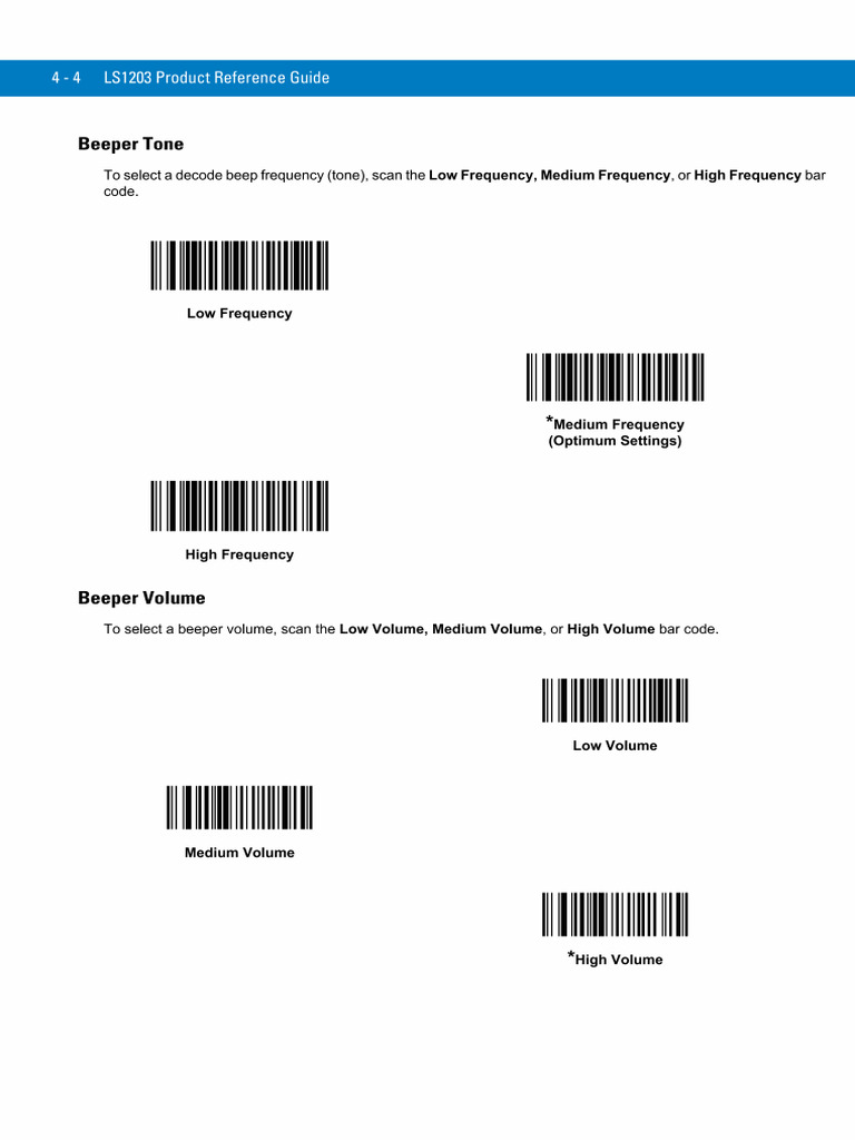 LS1203 - Beeper Volume | PDF