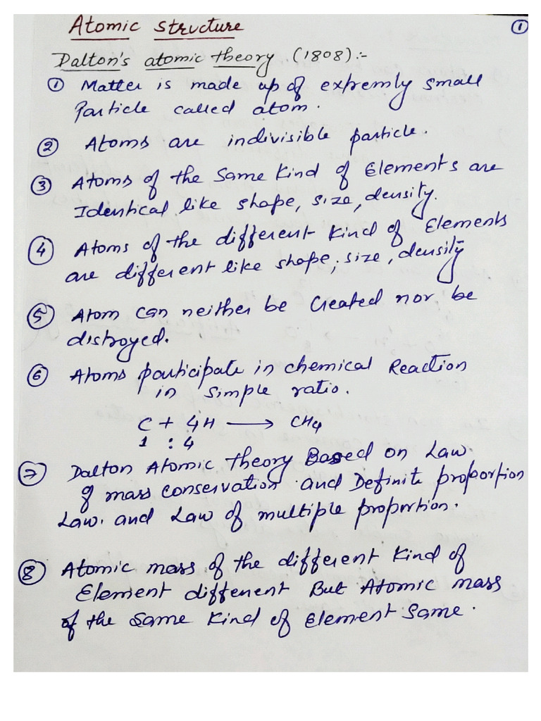 Dalton Atomic Theory by RKG Sir | PDF