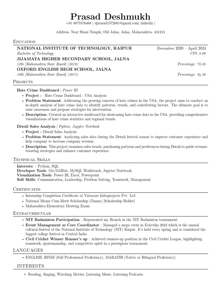 Prasad Deshmukh_resume-analyst | PDF