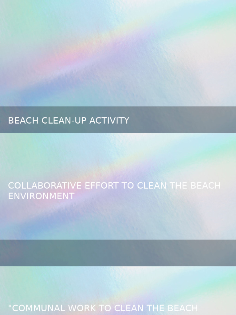 Beach Clean-Up Community Initiative | PDF