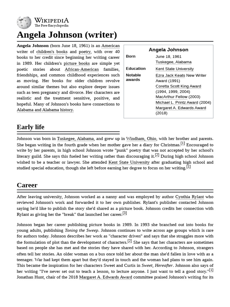 Angela_Johnson_(writer) | PDF