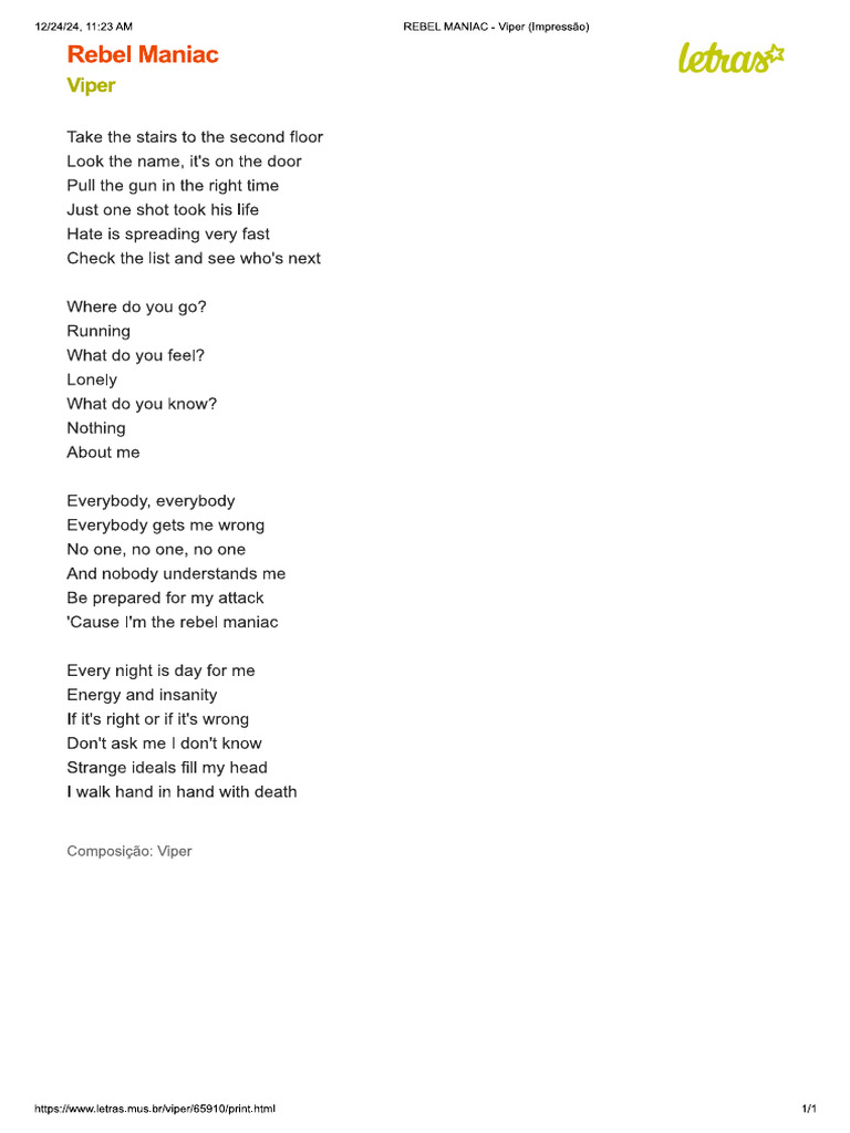 Viper - Rebel Maniac | PDF