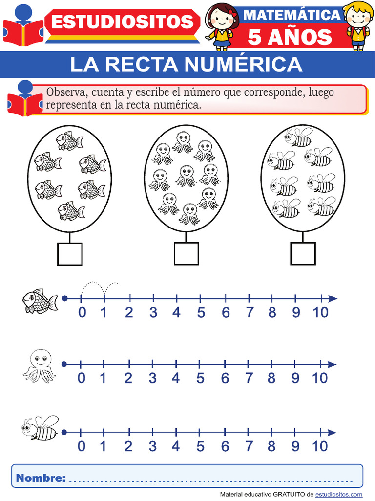 La Recta Numerica para Ninos de Cinco Anos | PDF
