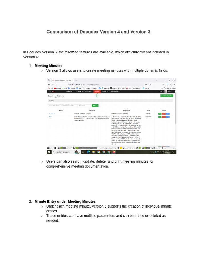 Comparison of Docudex Version 4 and Version 3 | PDF