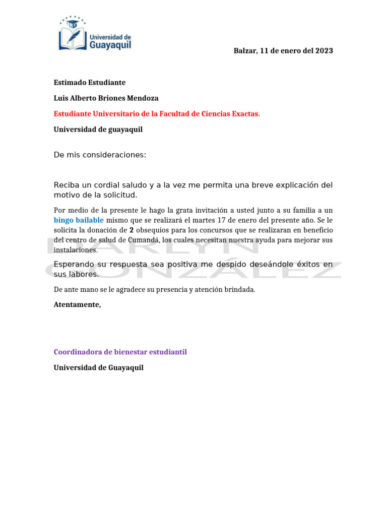 22B Carta Base González | PDF