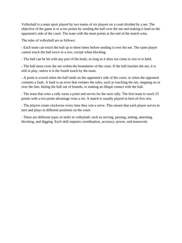 Volleyball | PDF