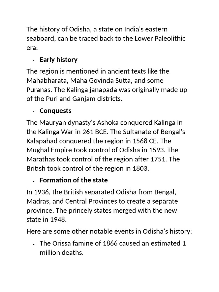 The History of Odisha | PDF
