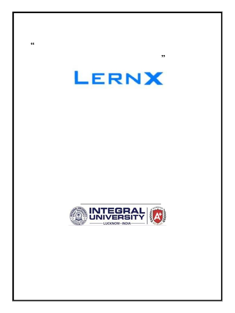 Lernx Internship Report (2) | PDF | Performance Appraisal | Learning