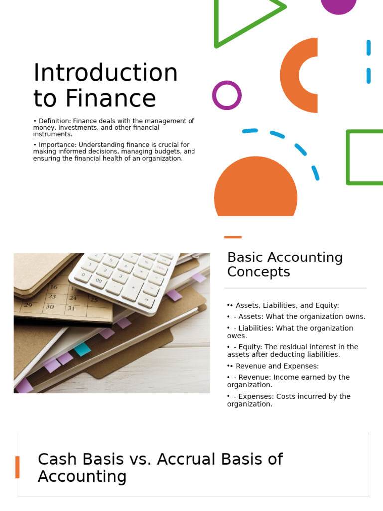 Finance Basics: Key Concepts Explained | PDF | Expense | Revenue