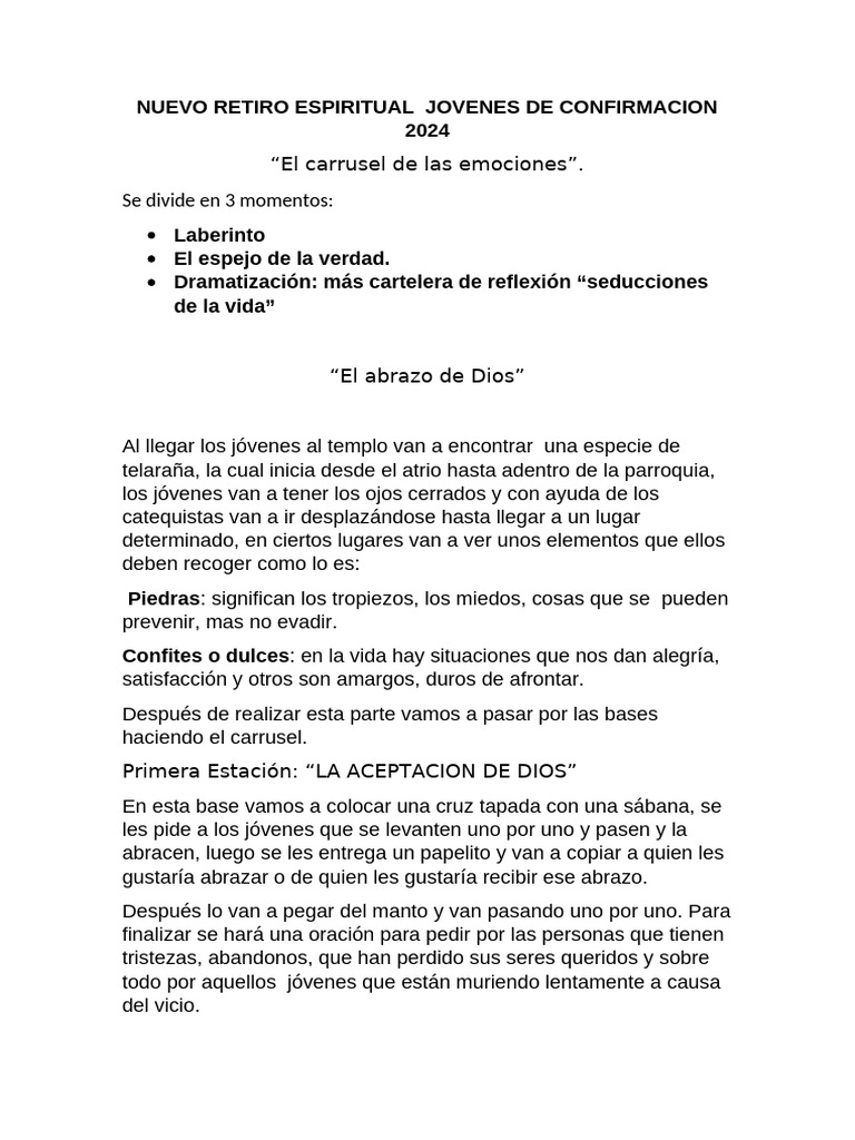Retiro Espiritual para Jóvenes 2024 | PDF | Perdón | Oración