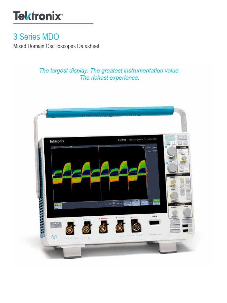 3 Series MDO Oscilloscope Overview | PDF | Spectral Density | Bandwidth ...