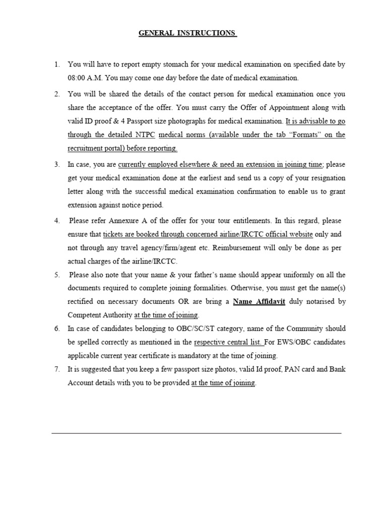 1 General Instructions | PDF