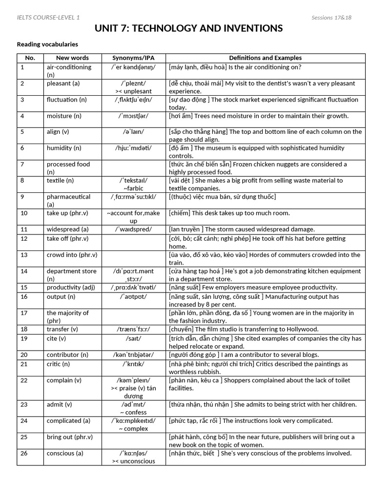 VOCABULARIES UNIT 3 | PDF | Linguistics | Lexical Semantics