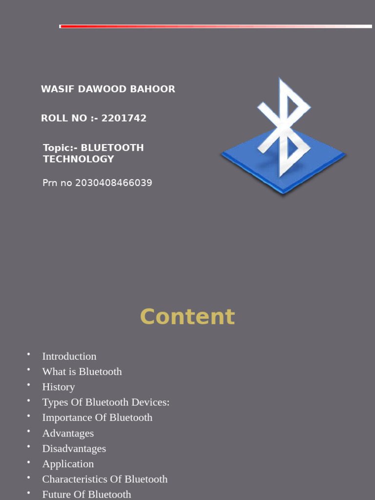 Bluetooth Technology | PDF | Bluetooth | Radio