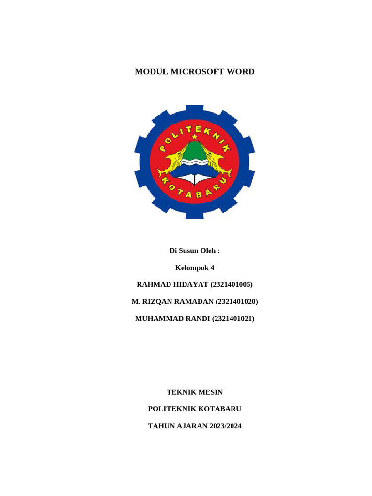 Modul Microsoft Word Kelompok 4 | PDF