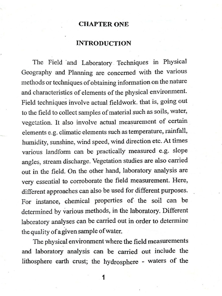 Gps 303 Field and Laboratory Technique | PDF