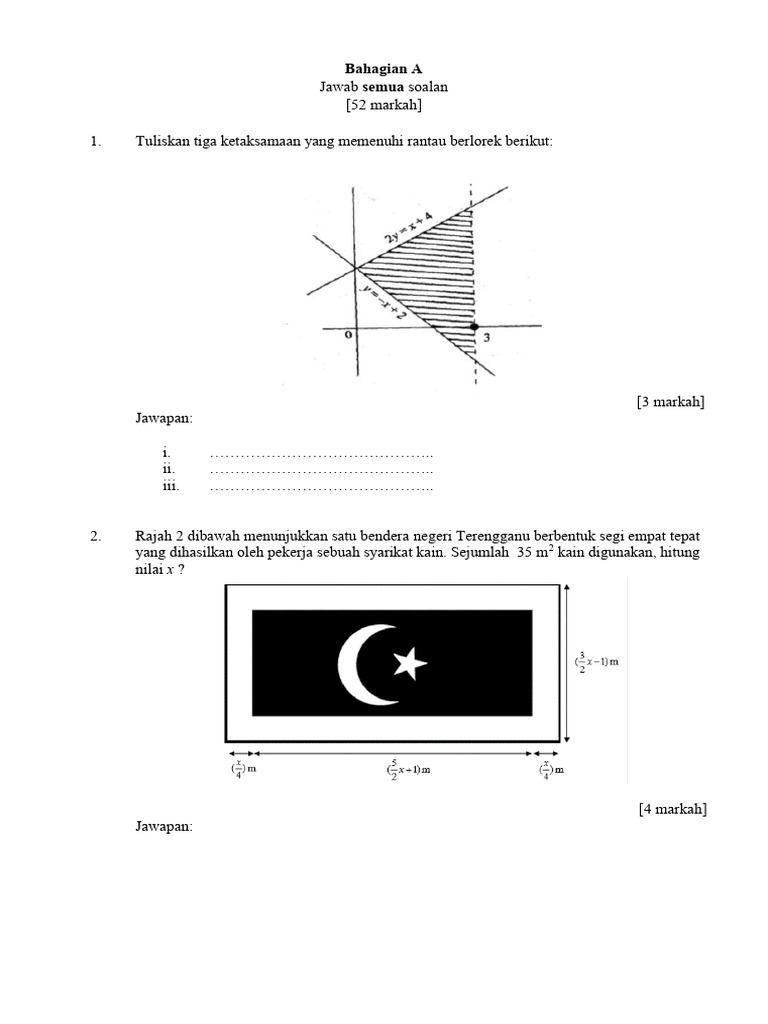 Percubaan SPM Matematik K2 SMKTK 2019 | PDF