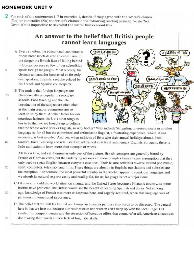 HOMEWORK UNIT 9 | PDF