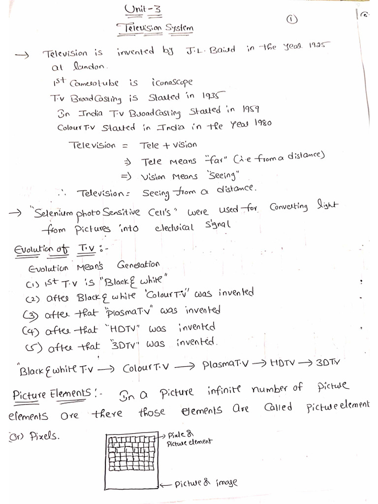 CE-Television System (Unit-3) Part1 | PDF